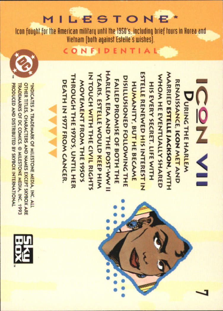 1993 SkyBox DC Milestone The Dakota Universe #7 Icon VII - NM-MT