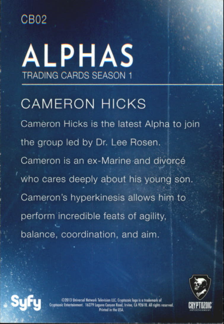 2013 Cryptozoic Alphas Season One Alphas Team #CB2 Cameron Hicks - NM-MT