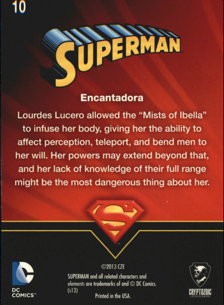 2013 Cryptozoic DC Comics Superman The Legend #10 Encantadora - NM-MT