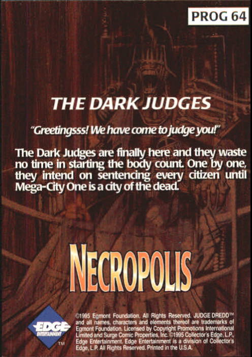 1995 Edge Judge Dredd The Epics #64 The Dark Judges - NM-MT