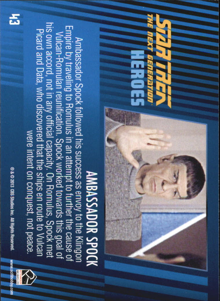 2013 Rittenhouse Star Trek The Next Generation Heroes and Villains #43 ...