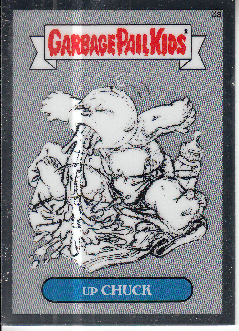 2013 Topps Chrome Garbage Pail Kids Series One Pencil Art #3a Up Chuck ...