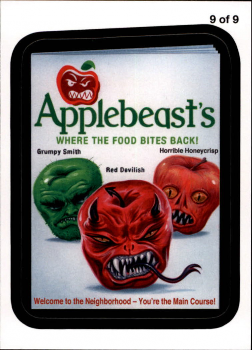2013 Topps Wacky Packages Series 11 Rude Food #9 Applebeast's - NM-MT