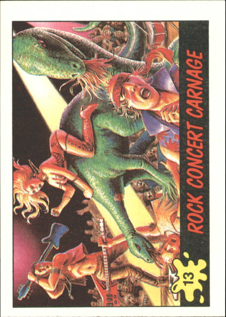 1988 Topps Dinosaurs Attack #13 Rock Concert Carnage - A5906 - NM-MT