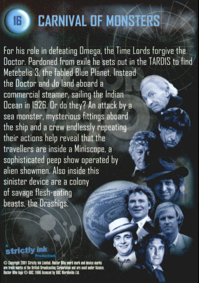 2001 Strictly Ink Doctor Who Definitive Collection Series Two #16 ...