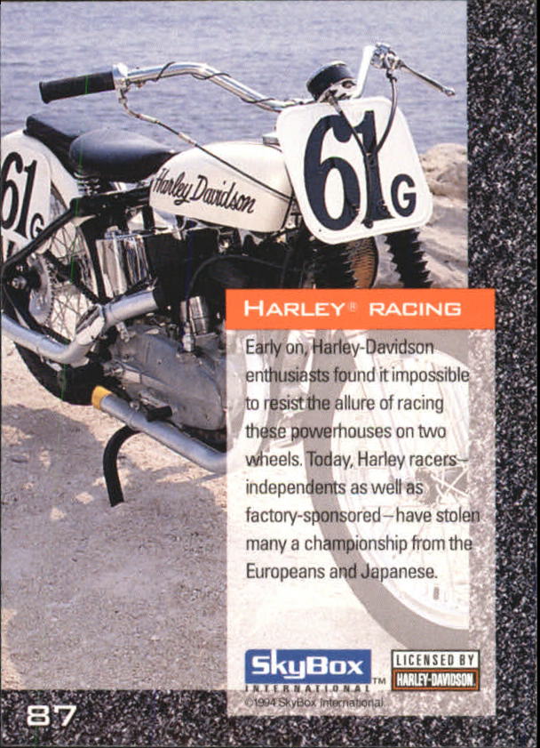 1994 SkyBox Harley Davidson #87 Harley Racing - NM-MT
