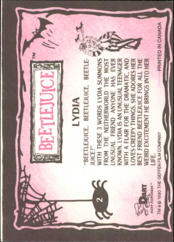 1990 Dart FlipCards Beetlejuice #2 Lydia - NM-MT - Jim & Steve's ...