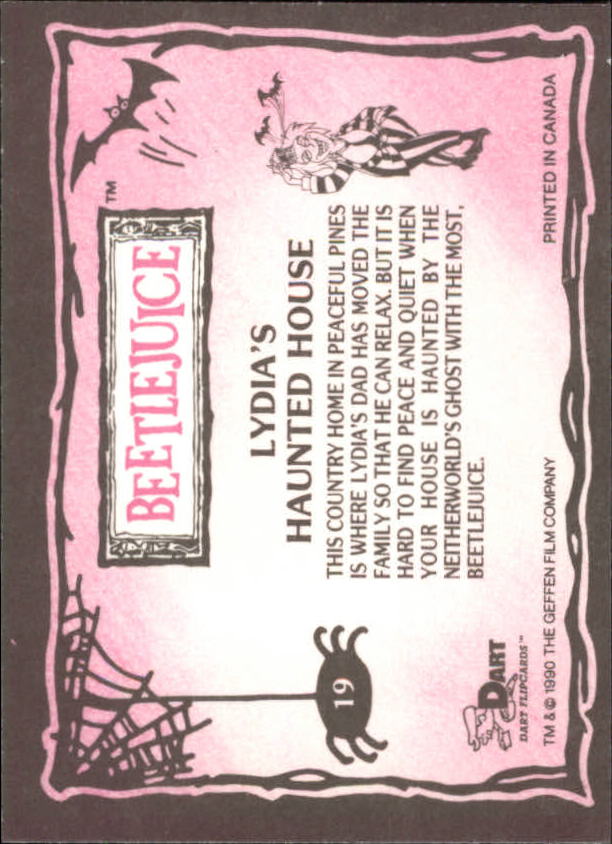 1990 Dart FlipCards Beetlejuice #19 Lydia's Haunted House - NM-MT - Jim ...