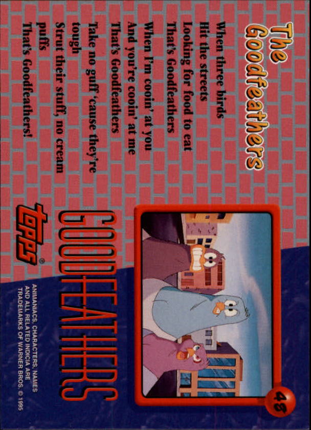 1995 Topps Animaniacs #48 The Goodfeathers - NM-MT