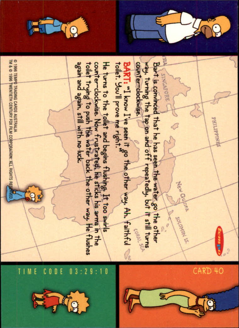 1996 Tempo The Simpsons Down Under #40 Bart vs. Australia - NM-MT