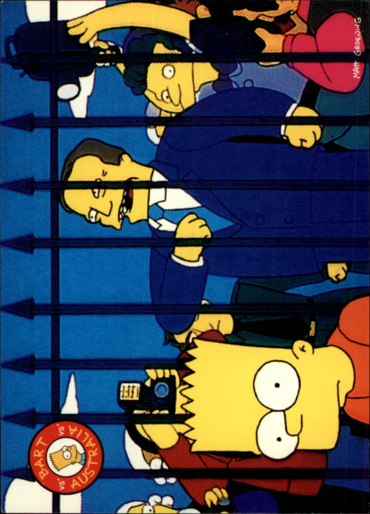 1996 Tempo The Simpsons Down Under #77 Bart vs. Australia - NM-MT