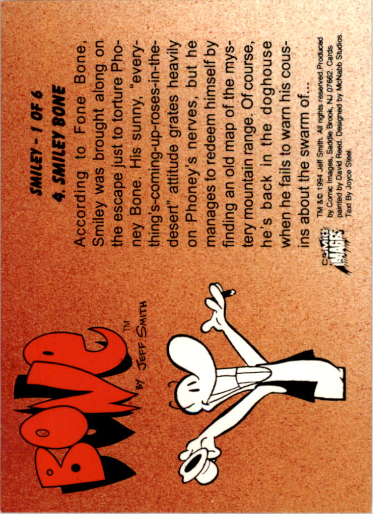 1994 Comic Images Bone Series One #4 Smiley Bone - NM-MT - Jim & Steve ...