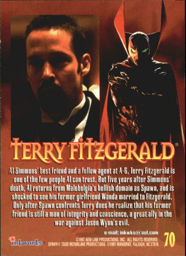 1997 Inkworks Spawn Movie #70 Terry Fitzgerald - NM-MT