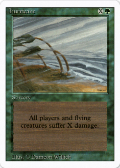 1994 Magic The Gathering Revised Edition #202 Hurricane U - NM-MT