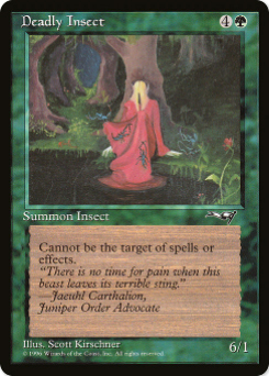 1996 Magic The Gathering Alliances #NNO Deadly Insect v2 C - NM-MT
