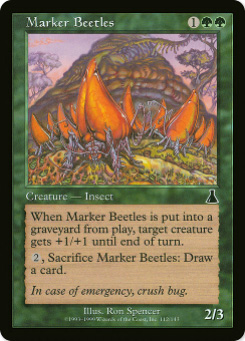 1999 Magic The Gathering Urza's Destiny #112 Marker Beetles C - NM-MT