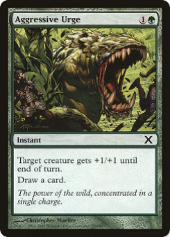 2007 Magic The Gathering Tenth Edition #250 Aggressive Urge C - NM-MT