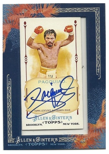First two Allen & Ginter Manny Pacquiao autograph sales pack serious ...