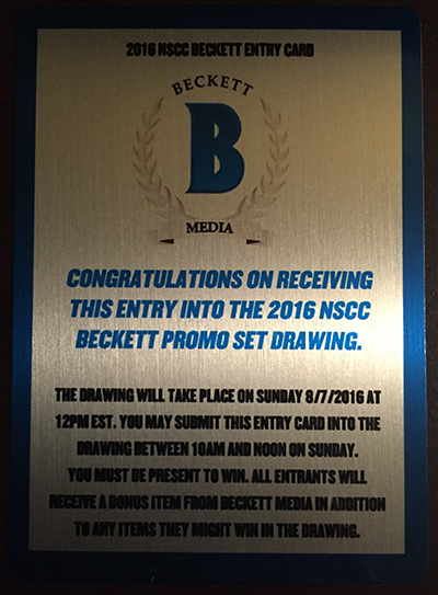 2016 NSCC Beckett Cover Redemption Set Details