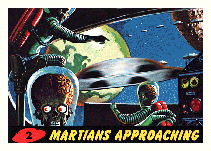 Vintage Mars Attacks Cards Brought to Life
