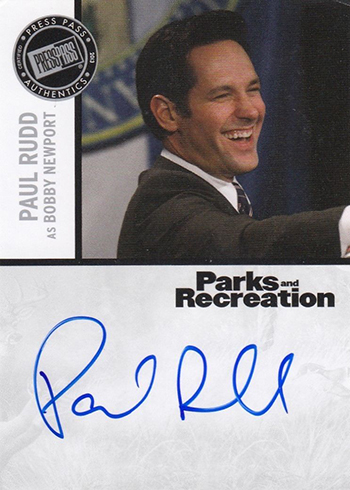 The Daily: 2013 Press Pass Parks and Recreation Paul Rudd Autograph ...