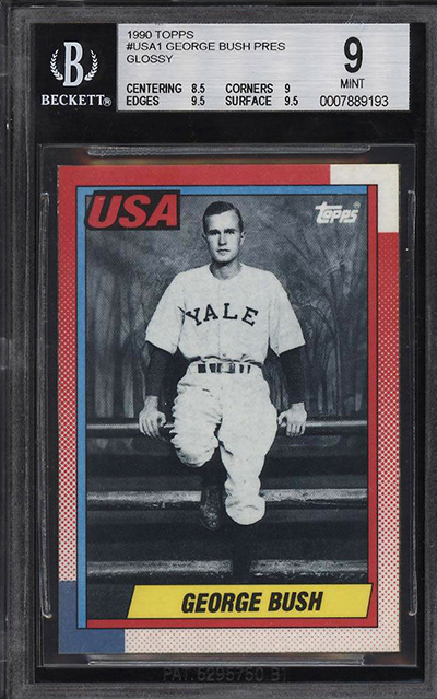 Glossy 1990 Topps George Bush Baseball Card Sells for Over $25,000