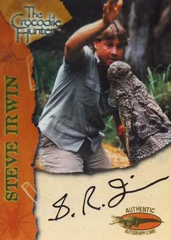 The Daily: 2002 Dart FlipCards Crocodile Hunter Steve Irwin Autograph ...