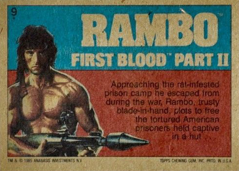 1985 Topps Rambo: First Blood Part II Trading Cards Checklist, Details