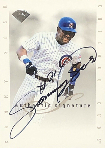 Sammy Sosa Autographs Return in 2019 Stadium Club Baseball