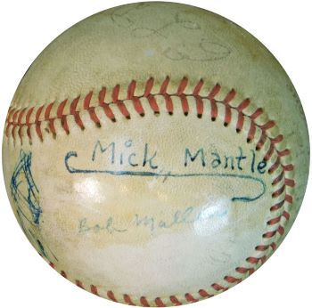 Mickey Mantle Signed Baseball