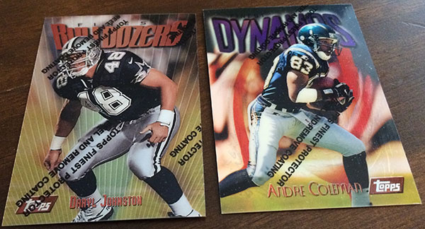 1997 Topps Finest Series 1 Football Cards Box Break and Breakdown