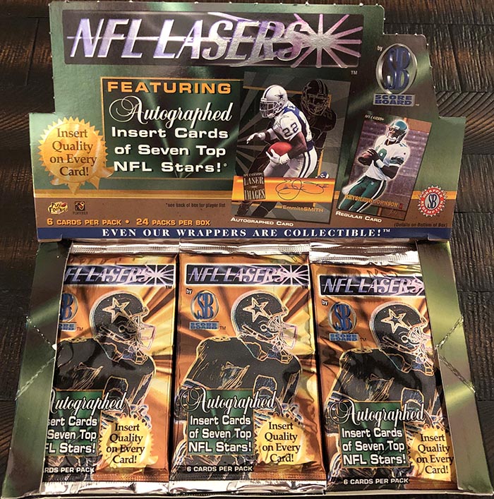 1996 Score Board Lasers Football Box Break and Breakdown