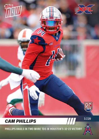 2020 Topps Now XFL Checklist, Print Runs, Details and More