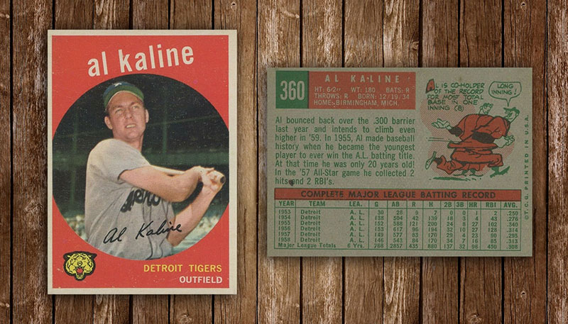 Looking Back at Al Kaline's Career Through Topps Baseball Cards
