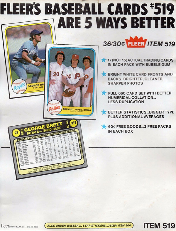 1981 Fleer Baseball Checklist, Team Set Lists, Variations, Rookie Cards