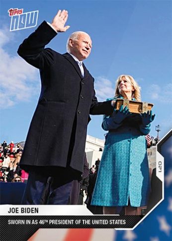 Bernie Sanders Gets a Topps Now Card from Presidential Inauguration