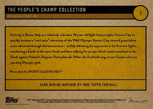 2021 Topps Muhammad Ali: The People's Champ Checklist, Details