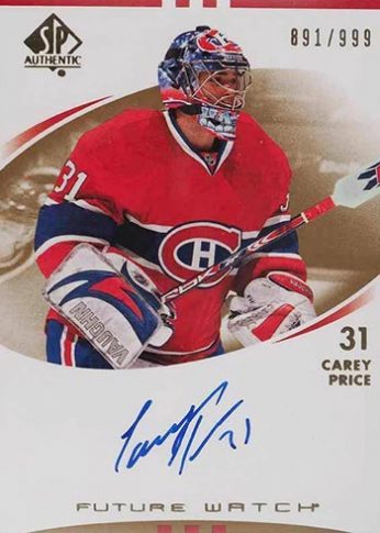 Carey Price Rookie Card Rankings and Guide to What's the Most Valuable