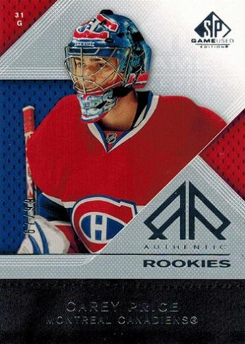 Carey Price Rookie Card Rankings and Guide to What's the Most Valuable