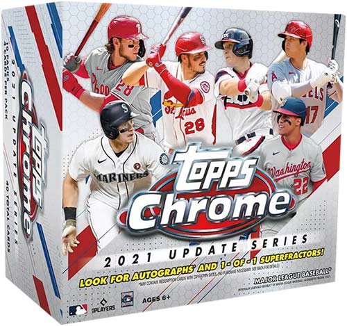 2021 Topps Chrome Update Series Baseball Checklist, Box Info