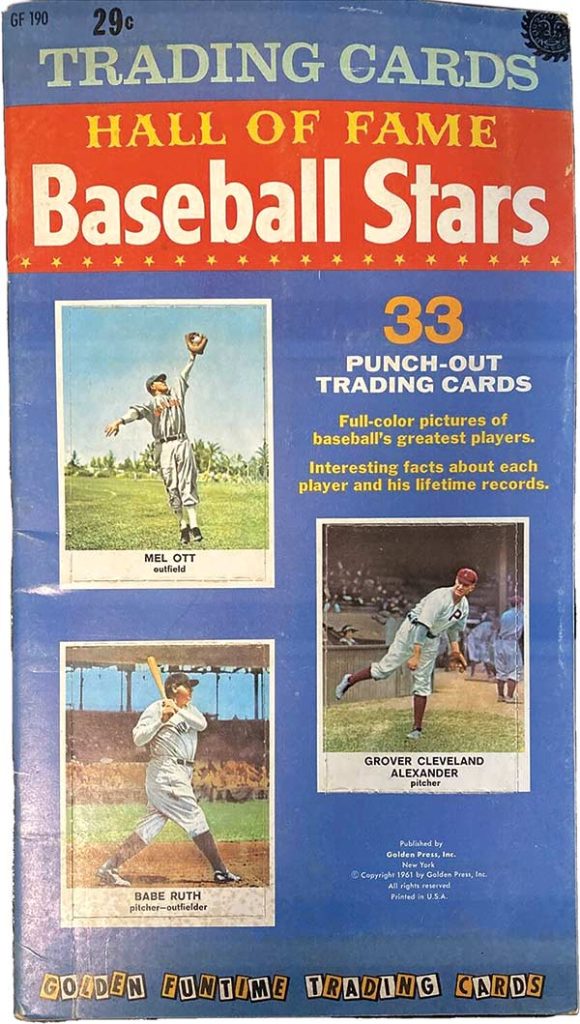 1961 Golden Press Baseball Hall of Fame Checklist, Info, History