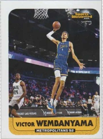 First Victor Wembanyama Card in Sports Illustrated Kids