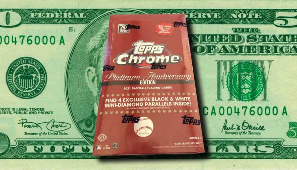 2021 Topps Chrome Platinum Anniversary Baseball Checklist, Box Info