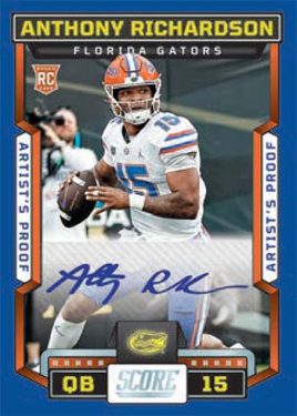 2023 Score Football Checklist, Team Set Lists, Hobby Box Info