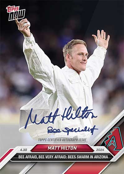 Beekeeper Matt Hilton Gets Topps Baseball Cards, Autographs