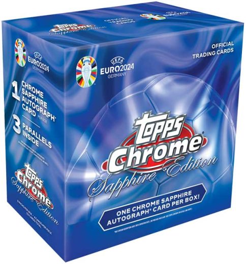 2024 Topps Chrome Sapphire UEFA Euro Checklist, Box Info