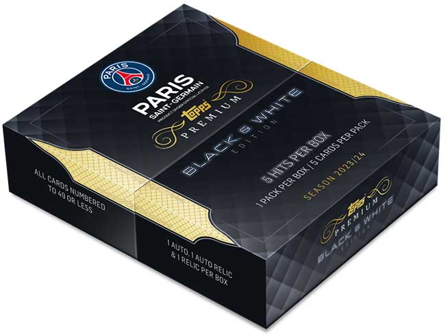 2023-24 Topps Premium Black and White PSG Checklist, Box Info