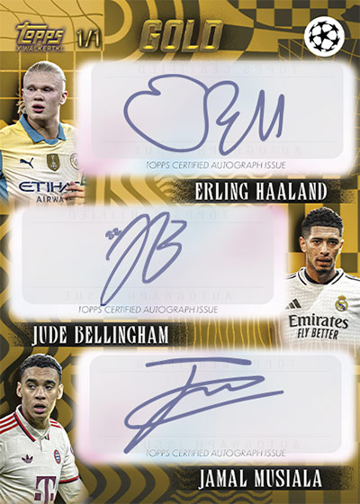 2024-25 Topps Gold UEFA Club Competitions Checklist, Box Info