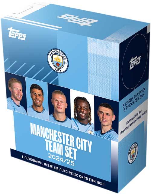 2024-25 Topps Manchester City FC Team Set Checklist, Box Info