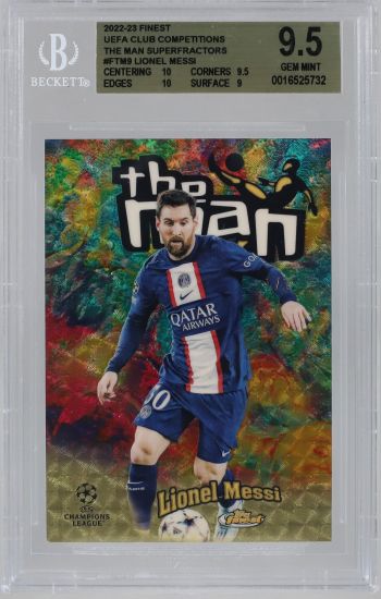 Graded: 2022-23 Topps Finest UEFA The Man Superfractors #FTM9 Lionel ...